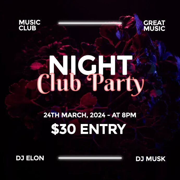 Night Party Template | PosterMyWall
