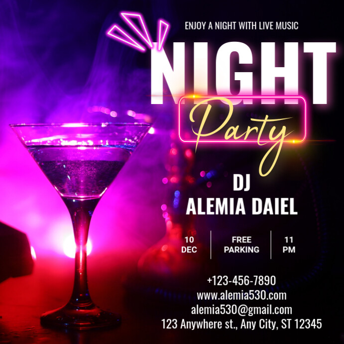 Night Party Template | PosterMyWall