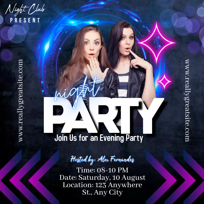 Night Party Template | PosterMyWall