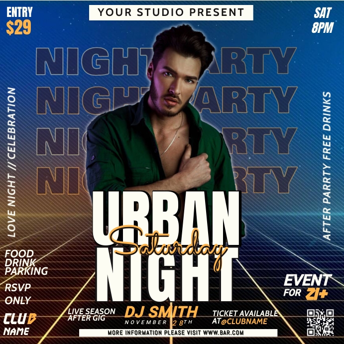 Night Party Design Template | PosterMyWall