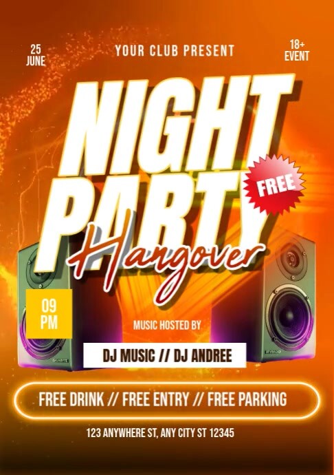 Plantilla de night party | PosterMyWall
