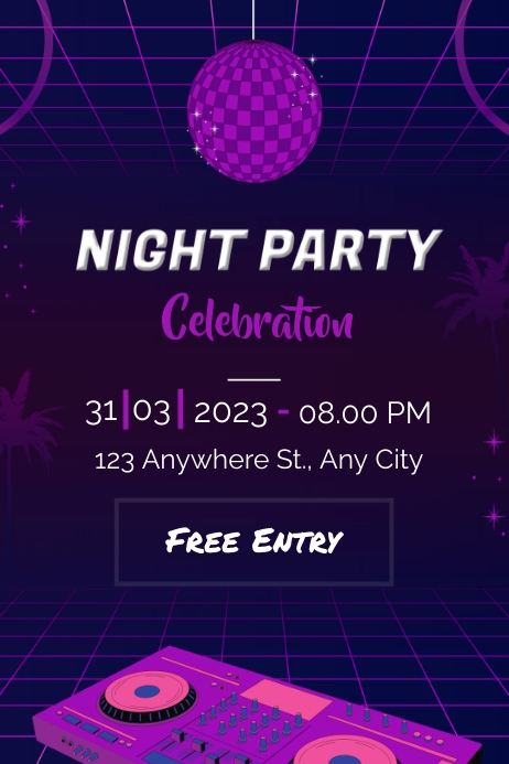 Night Party Template | PosterMyWall