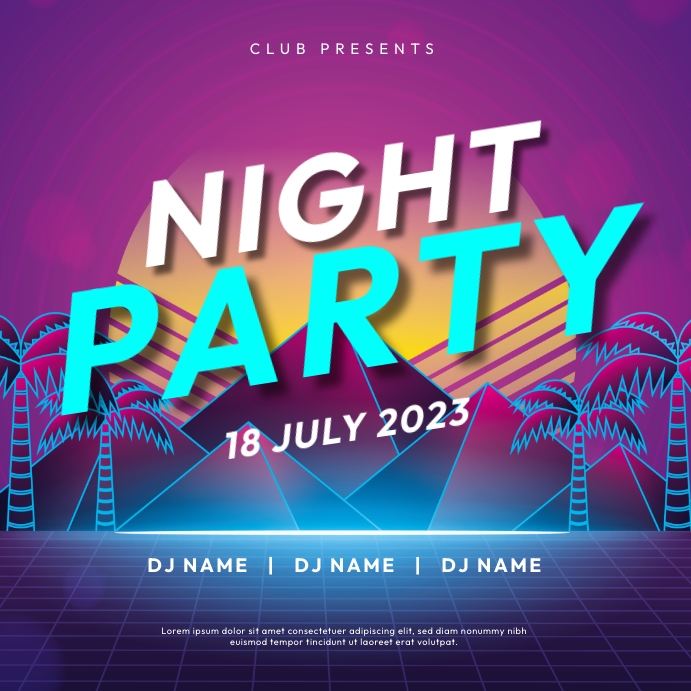 Night Party Template | PosterMyWall