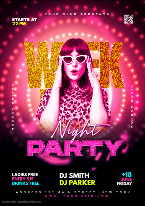 NIGHT PARTY Template | PosterMyWall