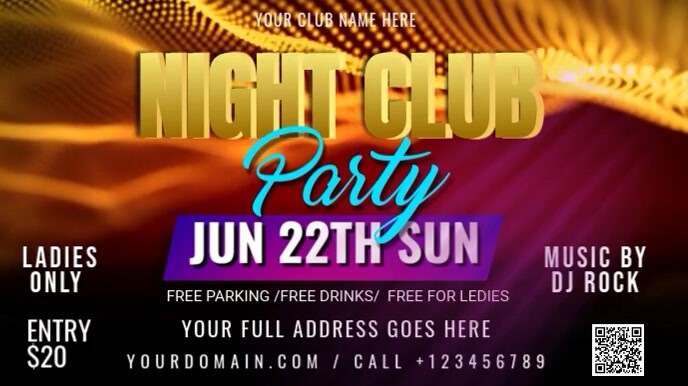 NIGHT PARTY Template | PosterMyWall
