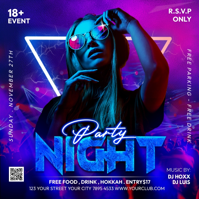 Night Party Template | PosterMyWall