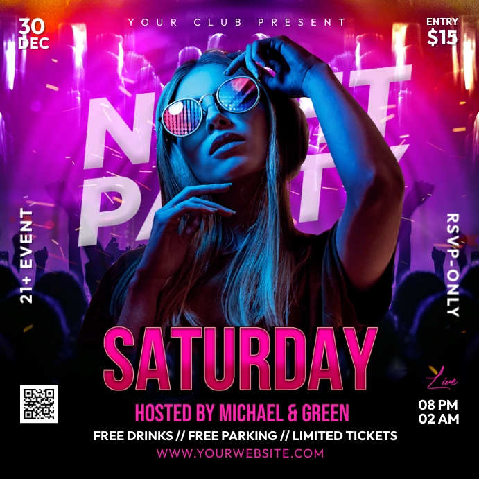 Night Party Template | PosterMyWall