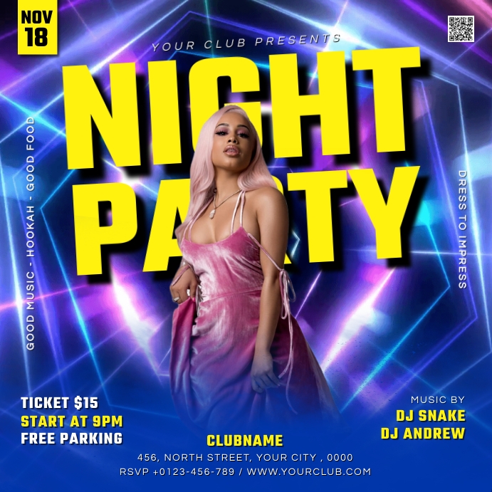 Night Party Template | PosterMyWall