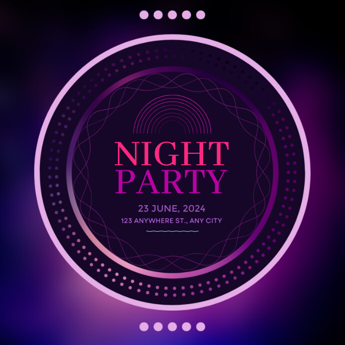 NIGHT PARTY Template | PosterMyWall