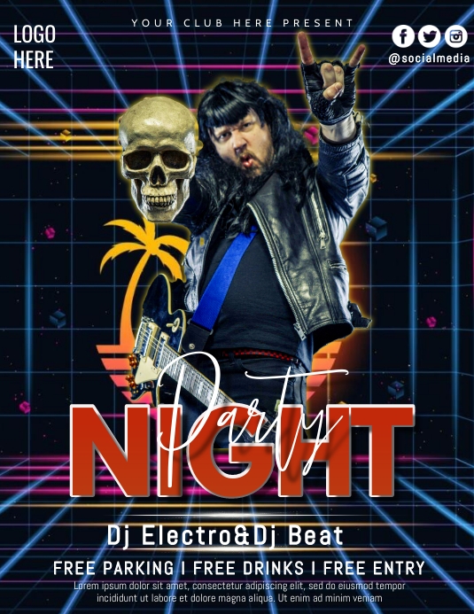 Night Party Design Template | PosterMyWall
