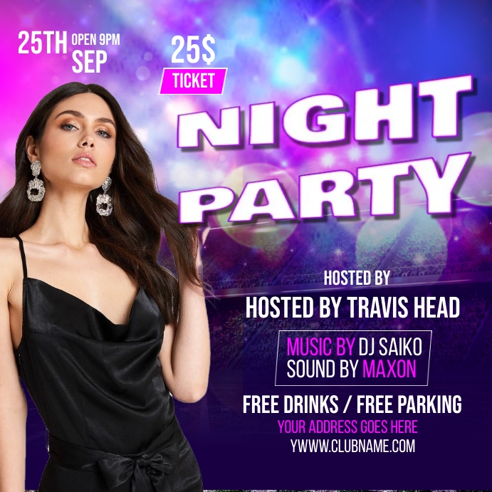Night Party Template | PosterMyWall