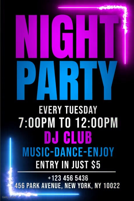 night party Template | PosterMyWall