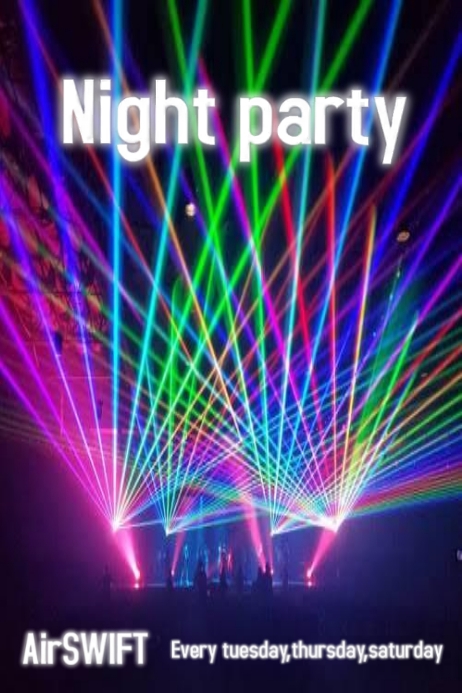 NIGHT PARTY Template | PosterMyWall