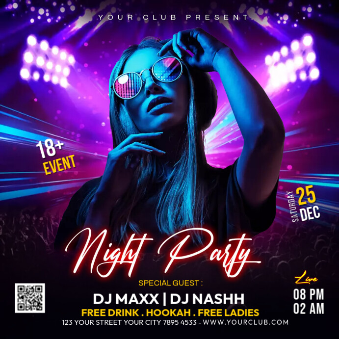 Night Party Template | PosterMyWall