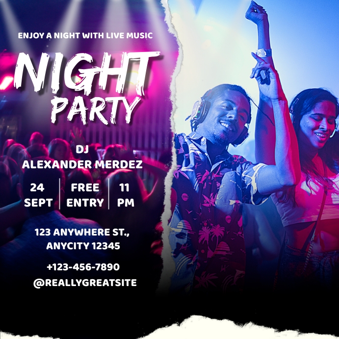 Night Party Template | PosterMyWall