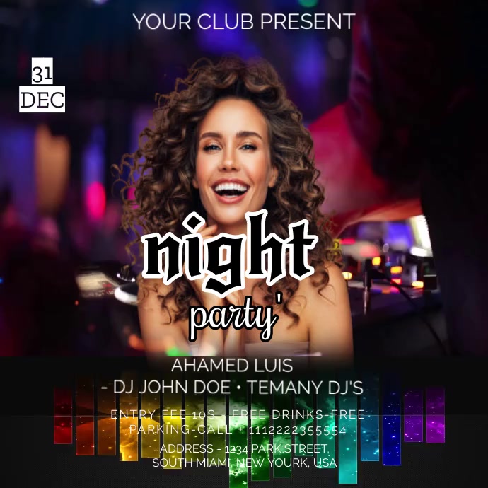 Night party Template | PosterMyWall