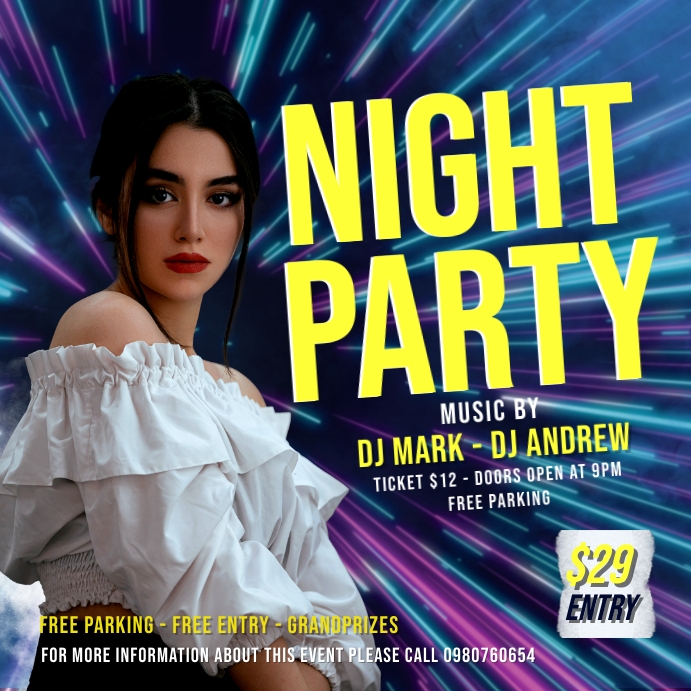 Night Party Template | PosterMyWall