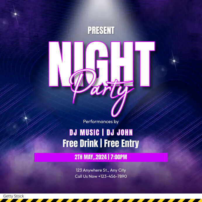 Modèle Night party | PosterMyWall