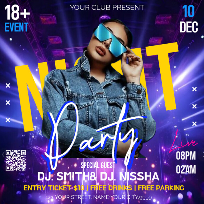 Night party Template | PosterMyWall
