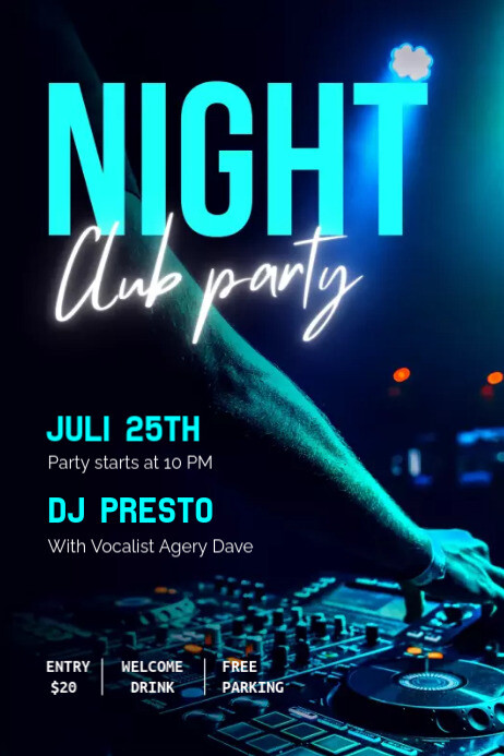 Night Party Template | PosterMyWall