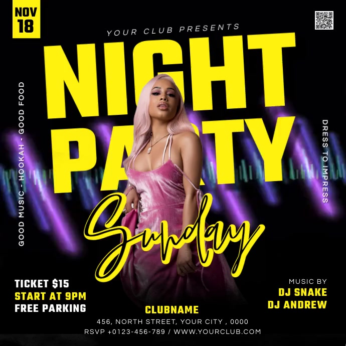 Night Party Template Postermywall
