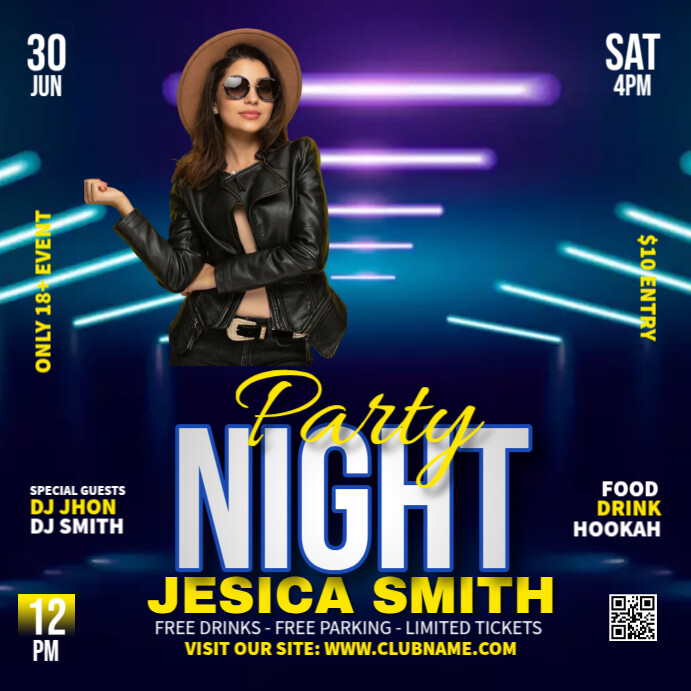 Plantilla de Night Party Design | PosterMyWall