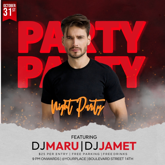 Night Party Design Template | PosterMyWall