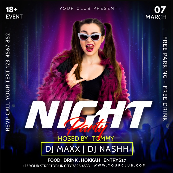 Night Party Template | PosterMyWall