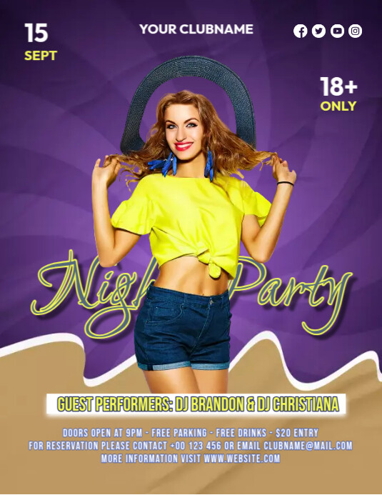 Night Party Design Template | PosterMyWall