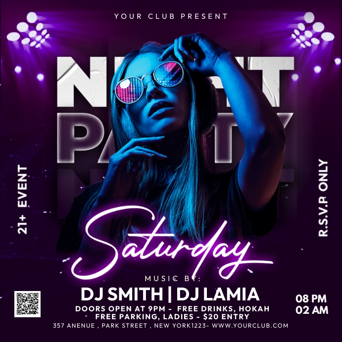 Night Party Template | PosterMyWall