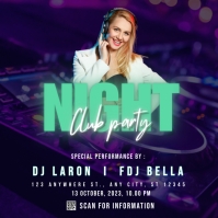 NIGHT PARTY DJ PERFORMANCE TEMPLATE | PosterMyWall