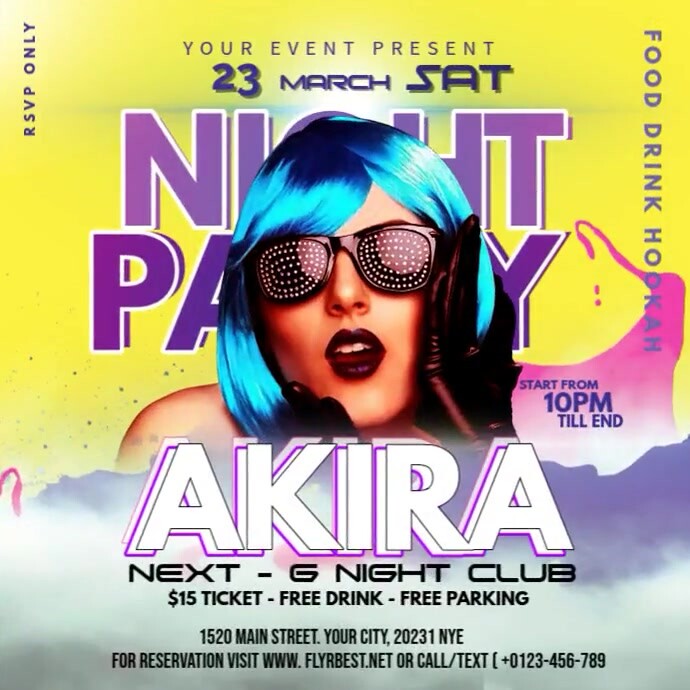 Night Party Event ads Template | PosterMyWall