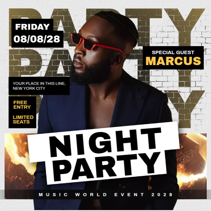 Night Party Event Template | PosterMyWall