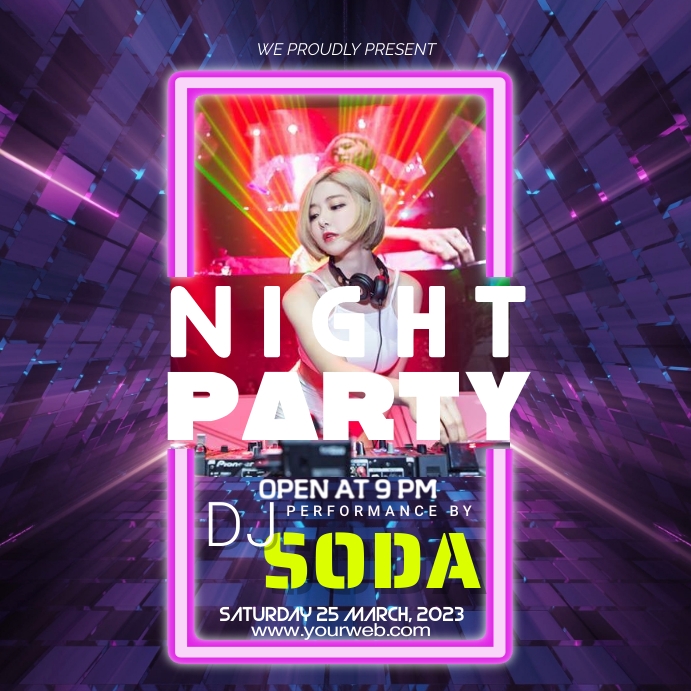 Copy of NIGHT PARTY EVENT POSTER | PosterMyWall