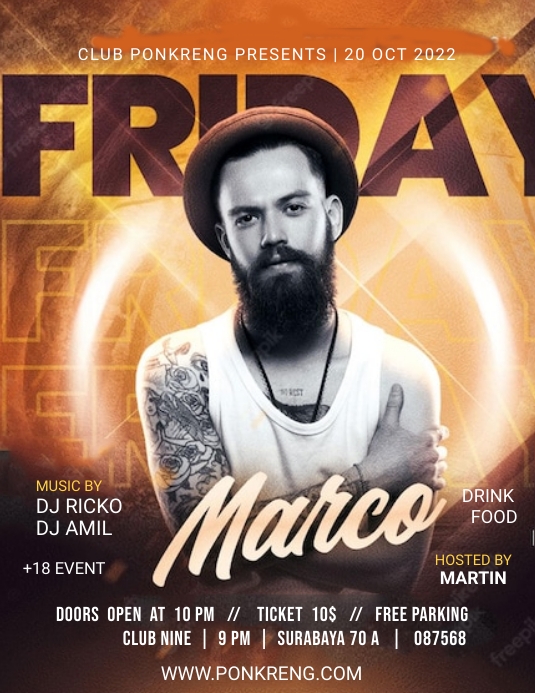 De Plantilla de Flayer de Fiesta Nocturna | PosterMyWall