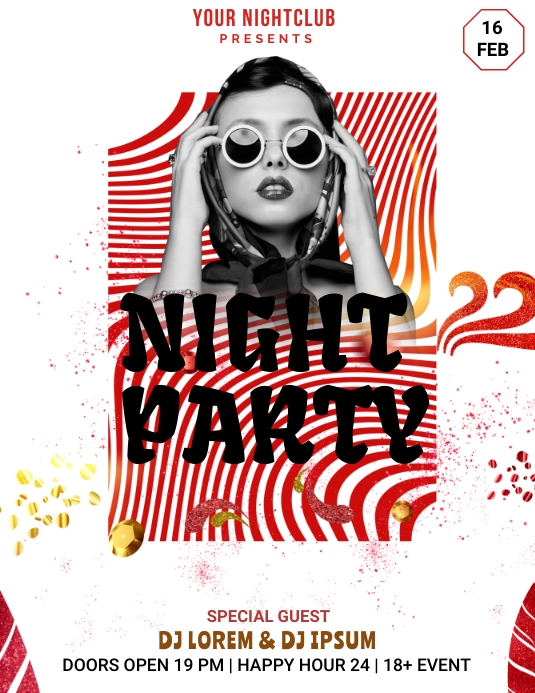 NIGHT PARTY FLAYER TEMPLATE | PosterMyWall