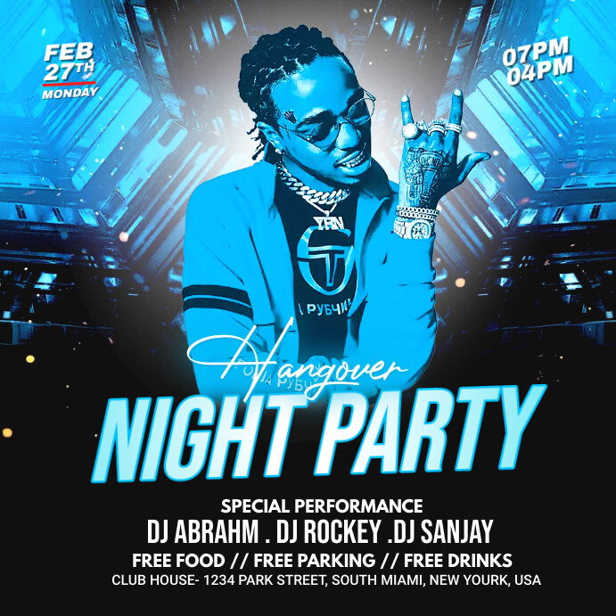 Copy of Night Party Flyer | PosterMyWall