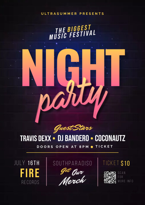 Night Party Flyer Template | PosterMyWall