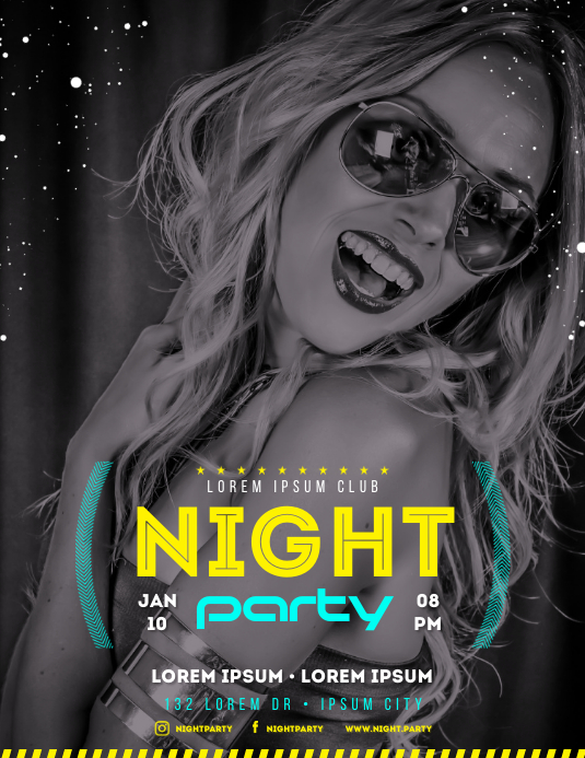 NIGHT PARTY FLYER Template | PosterMyWall