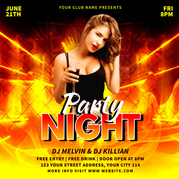 Night Party Flyer Design Template | PosterMyWall