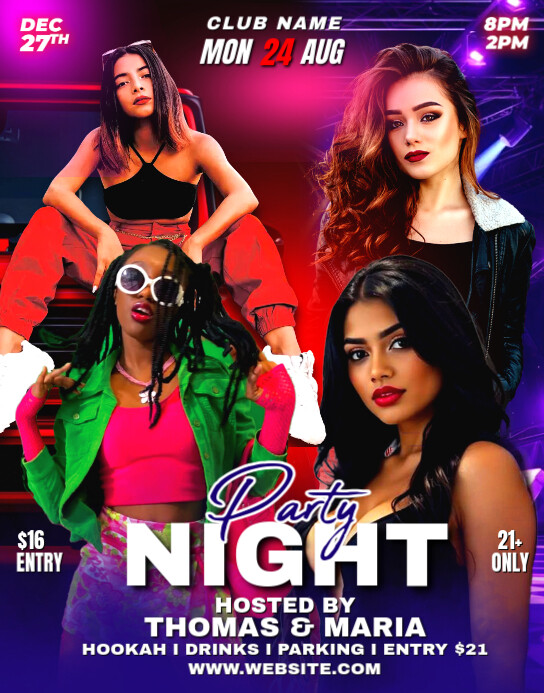 Night Party Flyer Template | PosterMyWall