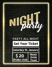Saturday Night party flyer Template | PosterMyWall