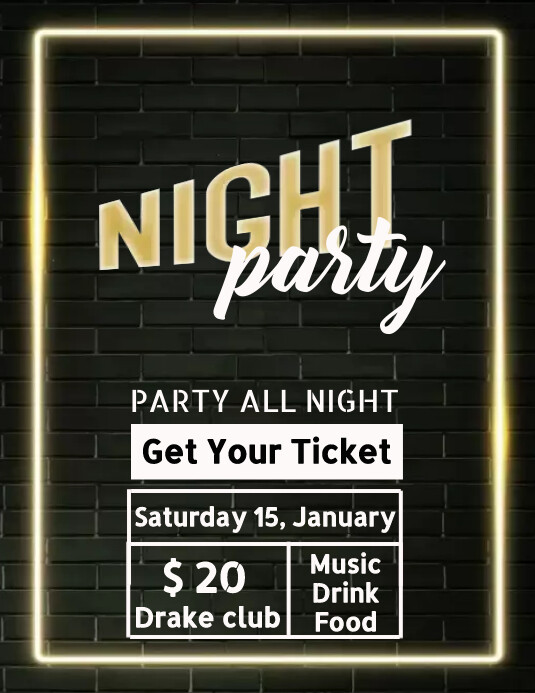 Night Party Flyer Template | PosterMyWall