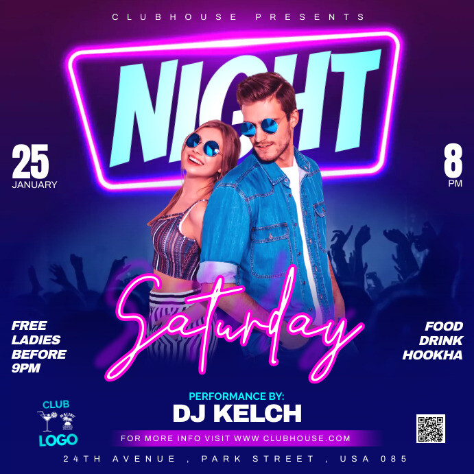 Plantilla de night party flyer template | PosterMyWall