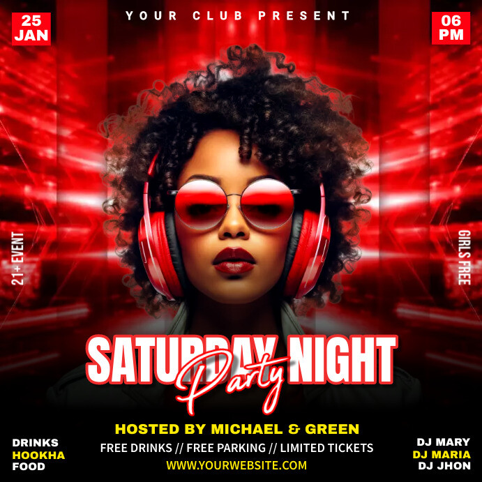 night party flyer template | PosterMyWall
