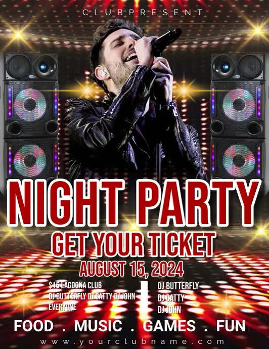 night party flyers Template | PosterMyWall