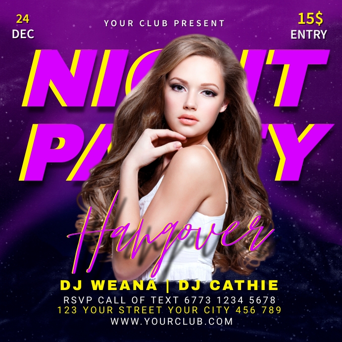Night Party Hangover Template | PosterMyWall