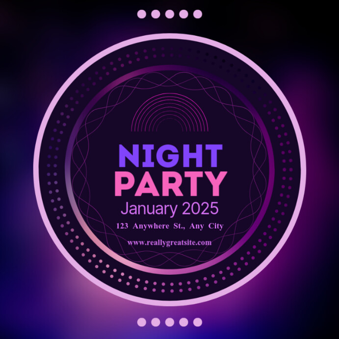 Plantilla de Night Party Instagram Post | PosterMyWall