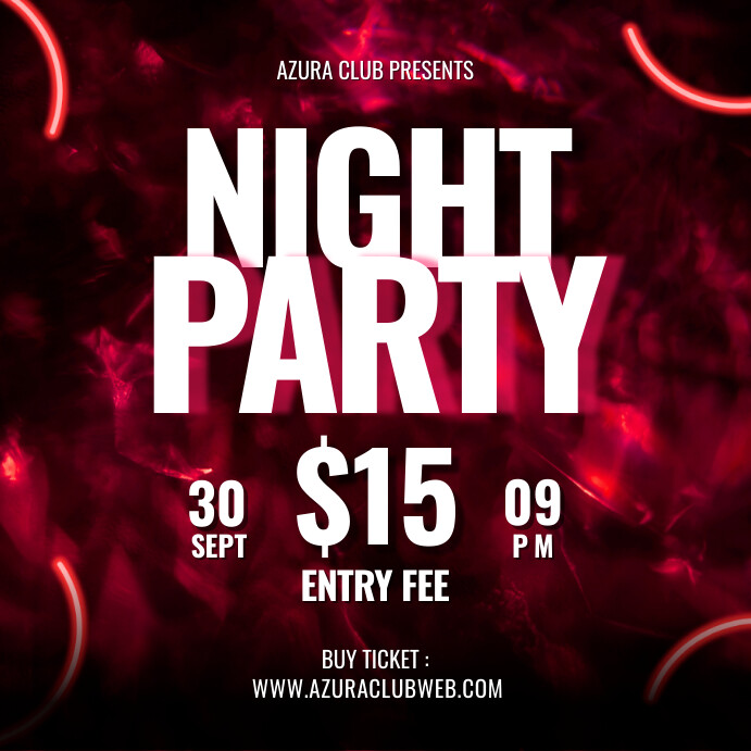 Night Party Instagram Post Design Template | PosterMyWall
