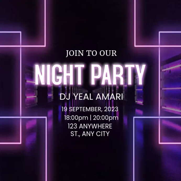 Night Party Instagram Post Template | PosterMyWall